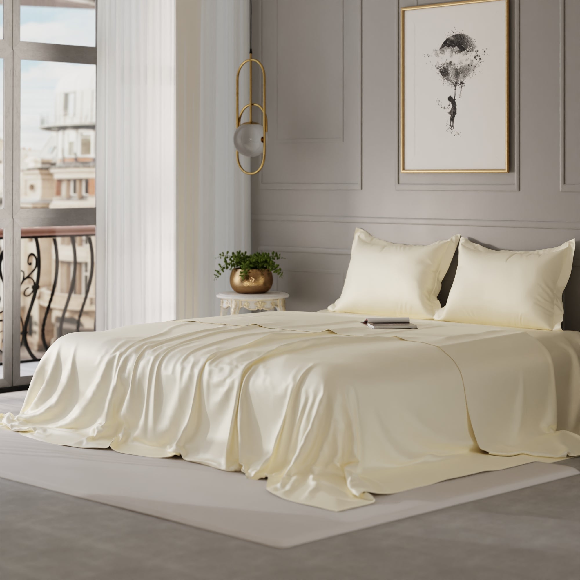 Charming Ivory Flat Bedsheet Set – Stoa Paris