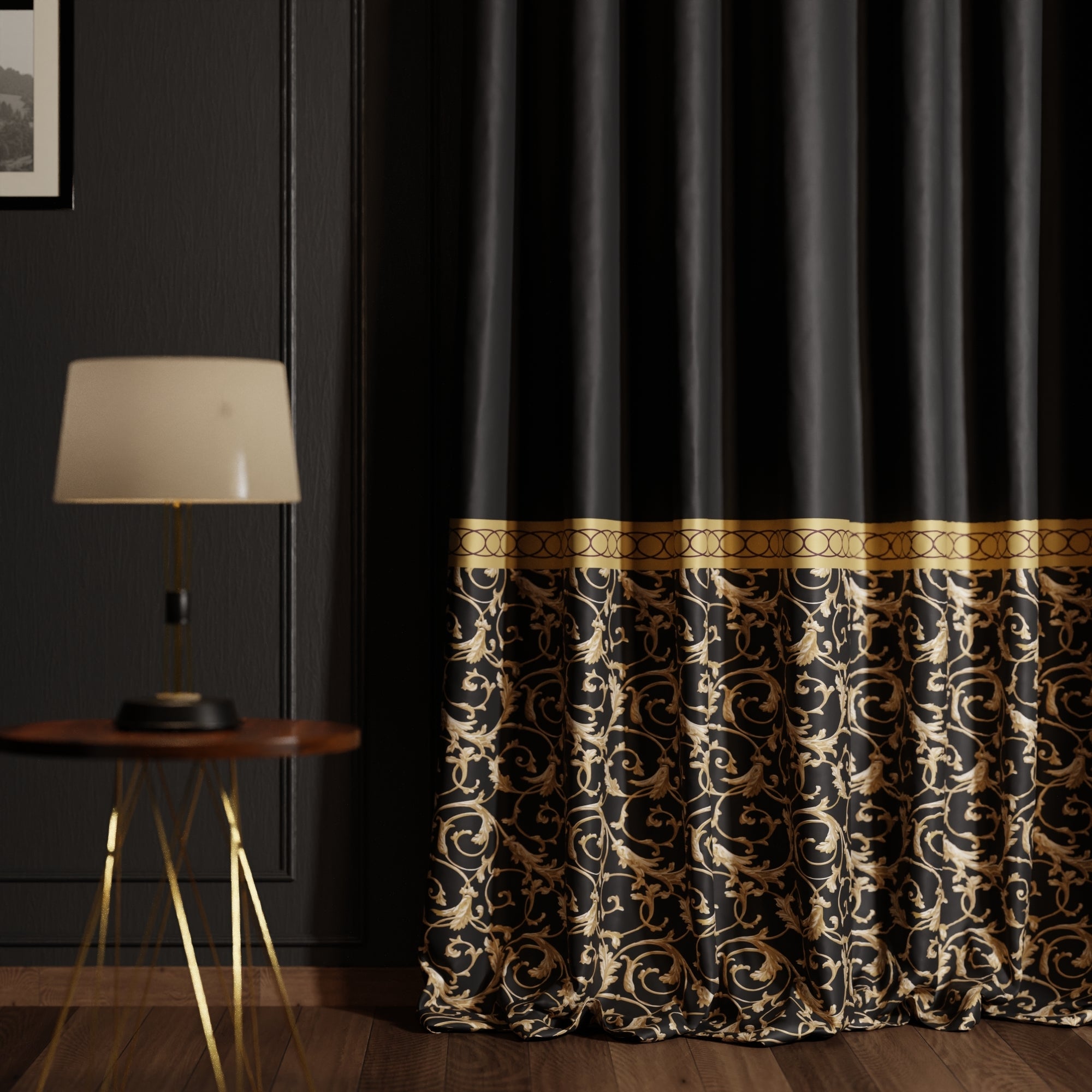 Regal Slate Curtain with privacy lining – Stoa Paris
