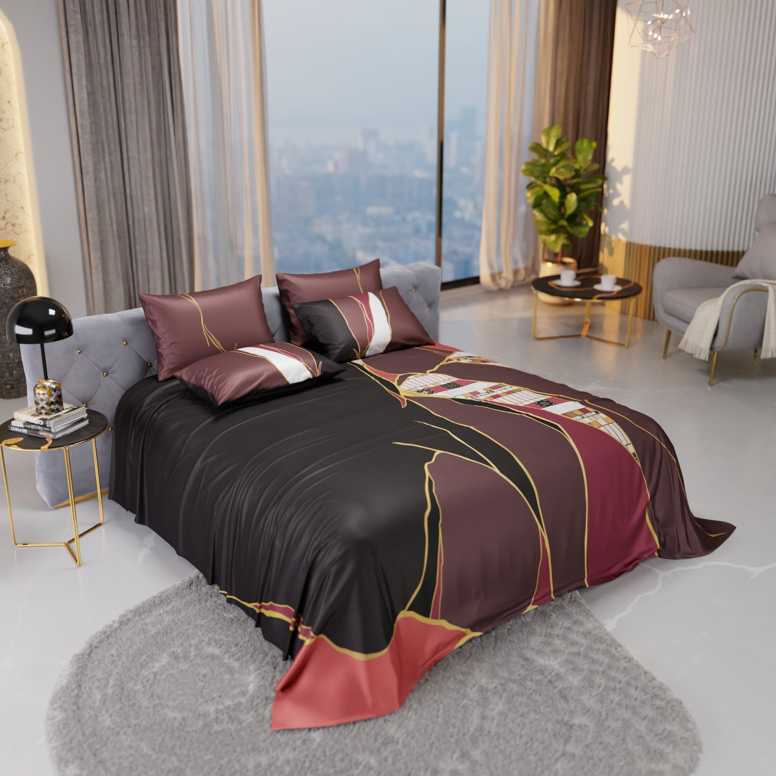 Amber Veil Enriched Cotton Bedsheet Set – Stoa Paris